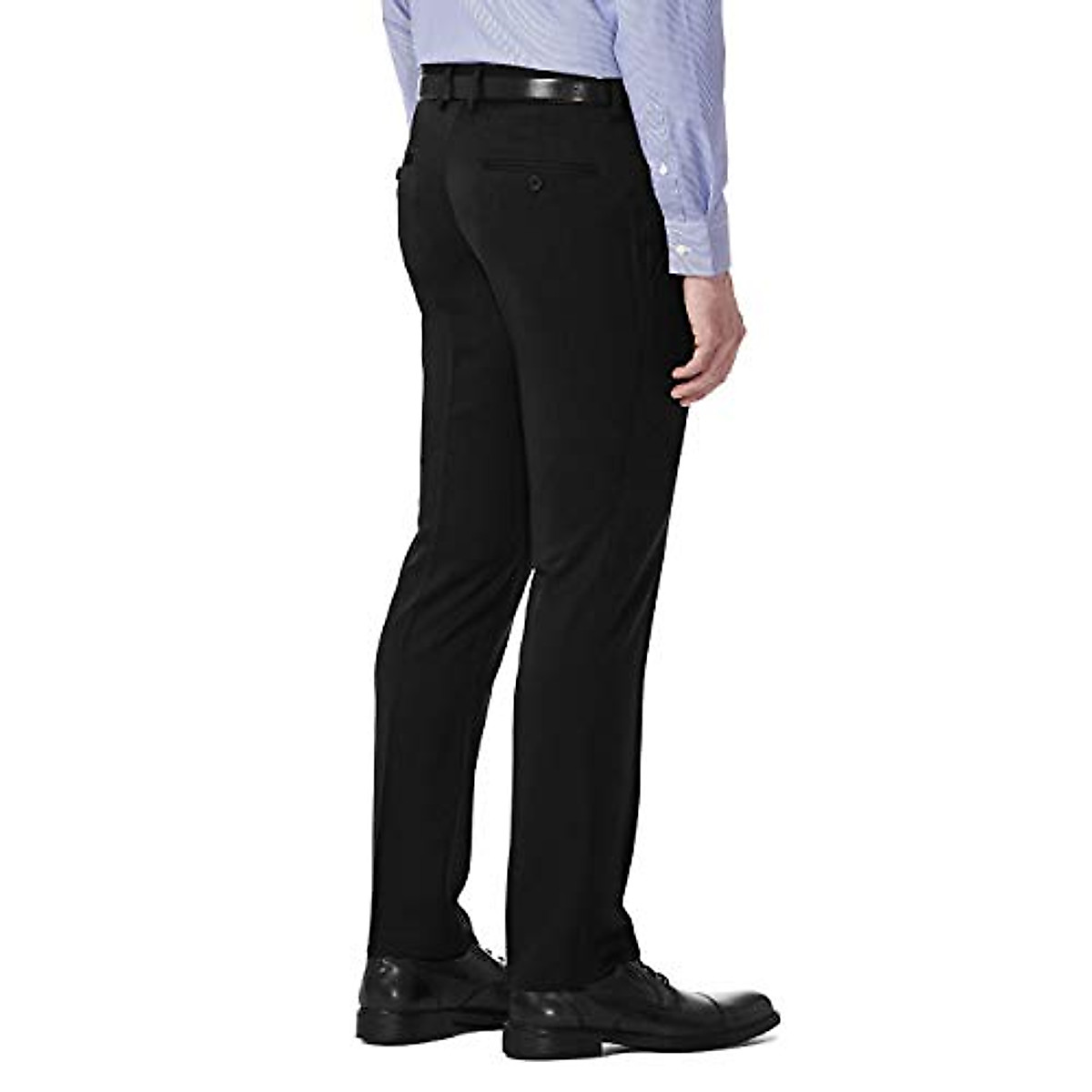 Kenneth Cole REACTION mens Urban Heather Slim Fit Flat Front dress pants, Black, 36W x 30L US