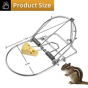 2 Pack Small Animal Traps Mouse Trap,Spring Trapt Rodent Cage,Suit for Rat,Reusable