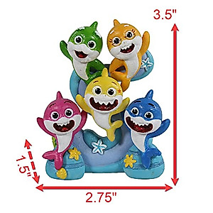Penn-Plax Baby Shark 2-Piece Aquarium Decoration Bundle – Safe for Freshwater and Saltwater Fish Tanks – Small
