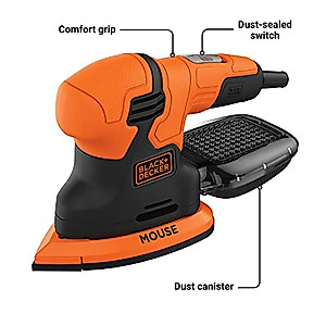 BLACK+DECKER MOUSE 1.2 Amp Electric Detail Sander (BDEMS200C)