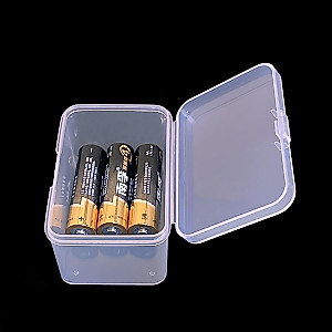 Farmer Mani Rectangular Clear Plastic Organizer Storage Box Containers 2.95x1.97x1.77 in,Small Containers, Small Plastic Containers Pack of 12