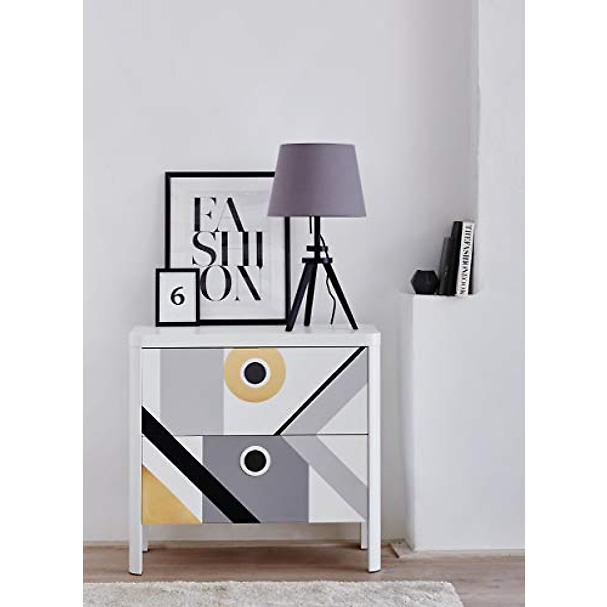 d-c-fix Peel and Stick Contact Paper Grey Matt Plain Look Self-Adhesive Film Waterproof & Removable Wallpaper Decorative Vinyl for Kitchen, Countertops, Cabinets 26.5" x 78.7"