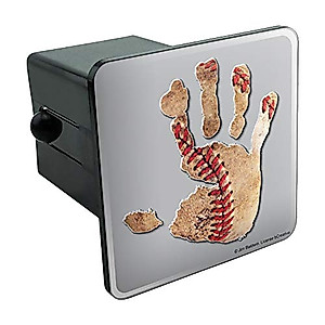 GRAPHICS & MORE Hand Print Baseball Get a Grip Tow Trailer Hitch Cover Plug Insert