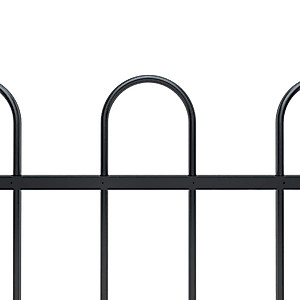 Garden Fence with Hoop Top,Garden Fence Border,Portable Fence,Privacy Fence,Fencing for Yard,Private Fence,Garden Fence for Dogs,for Patio,Backyard,Outdoor Pool,Porch, Steel 11.2ft Black