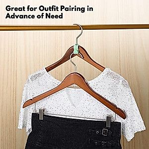 Jumperlay Clothes Hanger Hooks Connector for Outfit Pairing, Hanger Extender Hooks for Space Saving, Cascading Hanger Hooks for Organizing Small Closet, 100 Pack, White