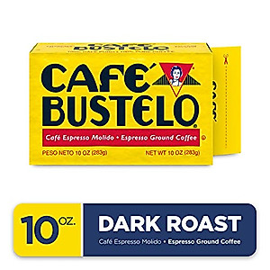 Café Bustelo Espresso Dark Roast Ground Coffee Brick, 10 Ounce