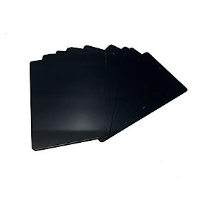 50 Pack Thick Aluminum Business Card Blanks, Metal Plaque Blank 0.5mm Laser Engraving Material, Sublimation, CNC, Base Plate Multipurpose (Black)