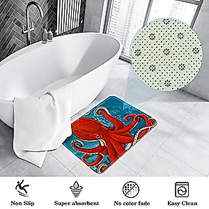 Octopus Close Up, Indoor Door Mat Durable Front Door Mats Entryway Rug Non-Slip Absorbent Area Rugs Resist Dirt Rugs for Room Decor, 24"x16"