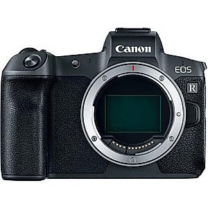 Canon EOS R Mirrorless Digital Camera Body Only Kit with Professional TTL Flash, Prot Backpack, 64GB Memory, Universal Timer Remote Control, Spare LP-E6 Battery (15 Items) (Renewed)