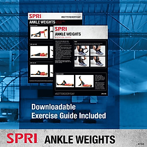 SPRI Adjustable Ankle Weights - Walking Weights for Strength Training Exercises, Resistance Endurance Workouts, General Fitness - For Strengthening & Toning Lower Body - 5lb Set (2.5lb Each)