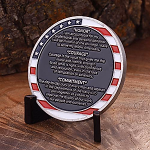 Navy Core Values Challenge Coin - United States Navy Challenge Coin - Amazing USN Navy Military Coin - Designed by Military Veterans!
