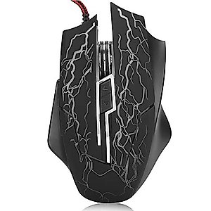 Laptop Gaming Mouse, Gojiny Portable Wired Mouse 6-Butto Wired Mice for Office Drawing Game Players Computer Accessory