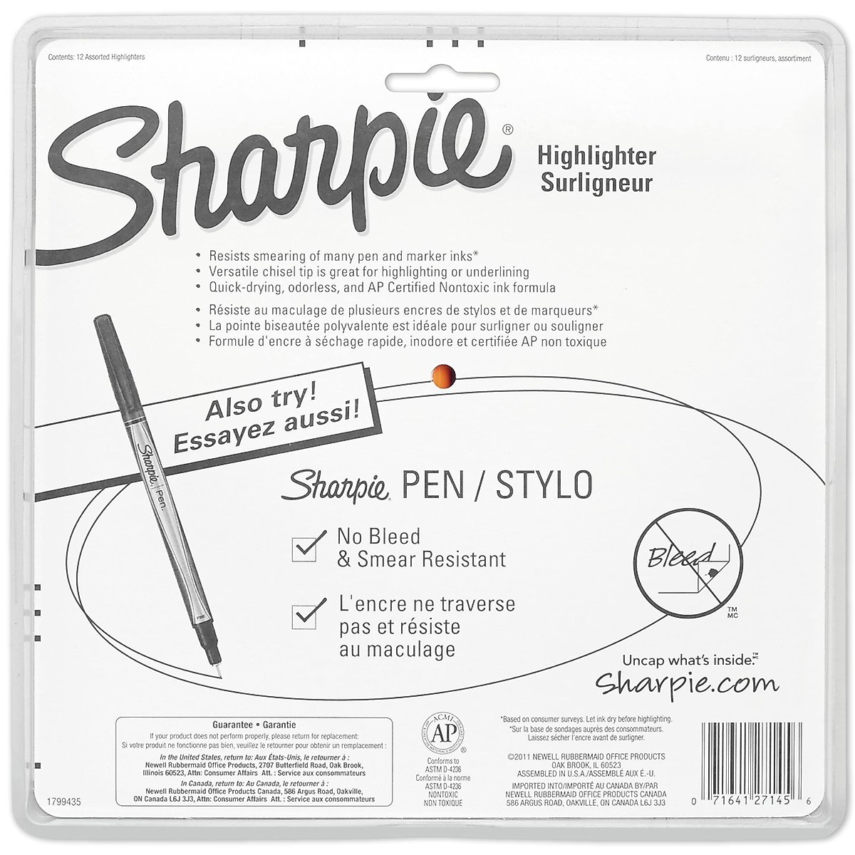 SHARPIE Pocket Style Highlighters, Chisel Tip, Assorted Fluorescent, 12 Count