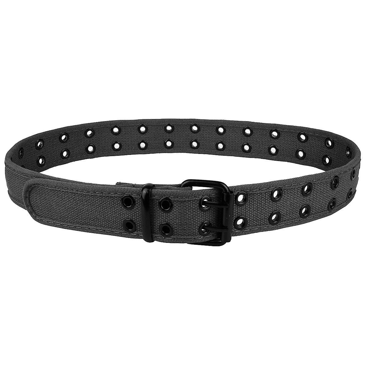Gelante Canvas Double Grommet Hole Belt 12 Colors Black Large