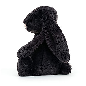 Jellycat Bashful Inky Black Bunny Stuffed Animal, Medium
