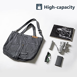 FWPP Womens Denim Hobo Bags, Jeans Casual Shoulder Bags for School Office Travel