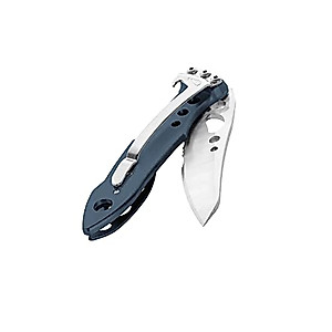 LEATHERMAN, Skeletool KBX Pocket Multitool with Knife and Bottle Opener, Columbia Blue
