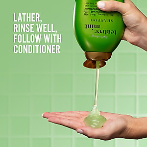 OGX Nourishing & Invigorating Shampoo with Peppermint Oil & Milk Proteins, Hydrating for Scalp, Paraben-Free, Sulfate-Free, 25.4 fl oz