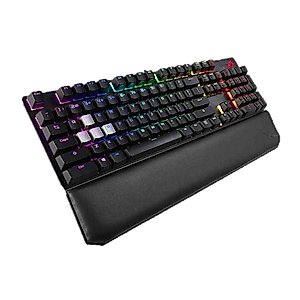ASUS RGB Mechanical Gaming Keyboard - ROG Strix Scope Deluxe | Cherry MX Silent Red Switches | 2X Wider Ctrl Key for FPS Precision | Gaming Keyboard for PC