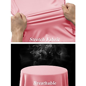 TACVASEN Women's Rash Guard Shirts Pink Workout Tops Long Sleeve Quarter Zip Pullover Womens UPF 50+ Golf Shirts, L