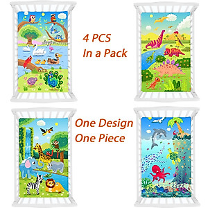 AITAZZ Fitted Crib Sheets Baby Toddler Mattress Sheets for Boys and Girls Unisex 4 Pack Set (Color : Colorful)