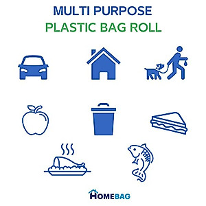 Plastic Bag Roll Dispenser, Trash Bag Storage Box Holder Multipurpose for Home, Kitchen, Bathroom, Car and Pet Waste bag (30 bags - 13” x 20”) (Plastic Bag Roll)