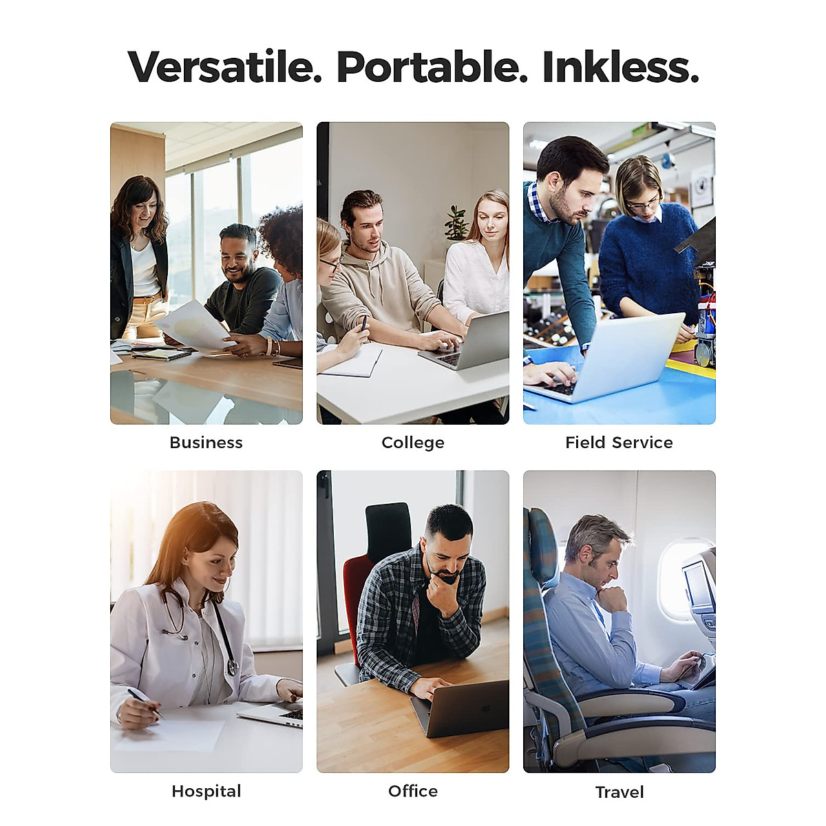 paperang Portable Thermal Printer Supports A4 Paper for Mobile Monochrome Prints, Wired Printing for Windows & macOS via USB and Wireless Printing for iOS & Android Devices via Bluetooth