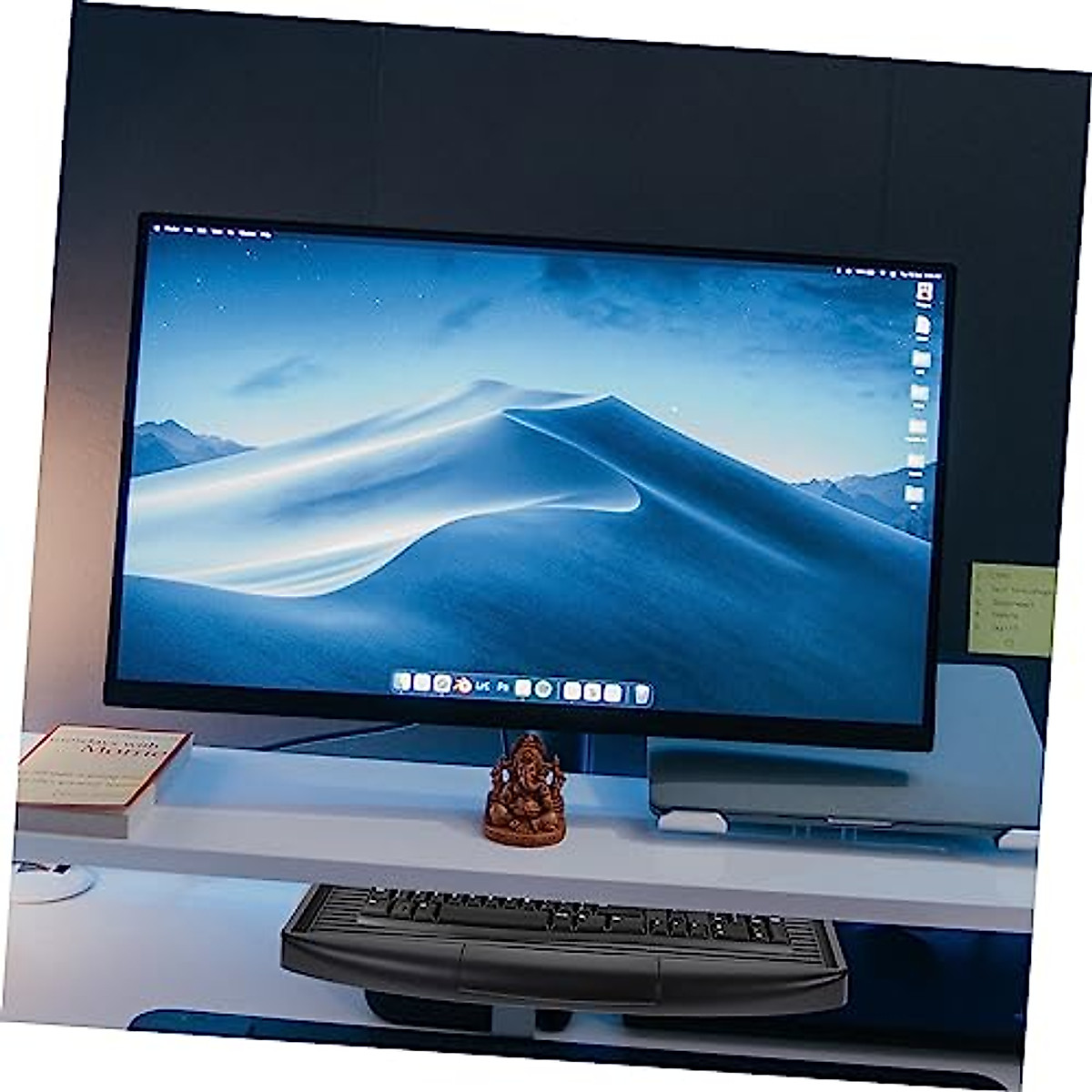 STOBOK Computer Keyboard Stand PC Stand Desktop Keyboard Desktop Drawer Under Desk Drawer Slide Out Under-counter Computer Tray Keyboard Drawer Tray Pp Black Desk Extender Desk Organizers