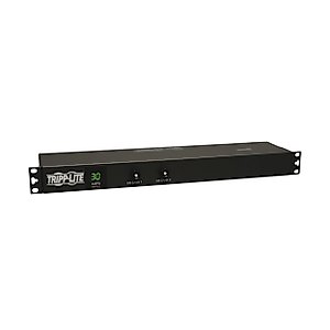 Tripp Lite 2.9kW Metered Rackmount PDU with Isobar Surge Protection, 120V, 3840 Joules, 12 Outlets Standard 5-15/20R, 15 ft / 4.5M L5-30P Power Cord, TAA Compliant, 2-Year Warranty (PDUMH30-ISO)