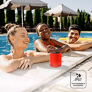 Altec Lansing HydraOrbit - Waterproof Bluetooth Speaker, Lightweight & Portable Speaker for Travel & Outdoor Use, Red