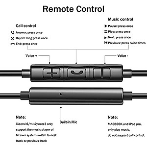 Gsangoo USB C Headphones with Microphone for Samsung Galaxy S22 S23 Ultra A53 S21 S20 FE Earbuds in-Ear Stereo Noise Isolation Wired Type C Earphones for Google Pixel 7 Pro 6a iPad Pro OnePlus 10 Pro