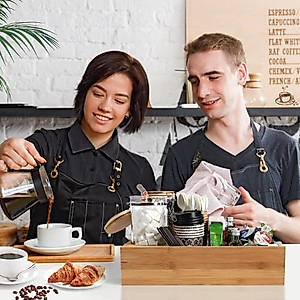 GNILLKO Coffee Storage Organizer with 2 PCS Coffee Canister, Wooden Coffee Bar Accessories Storage Container For Countertop, Farmhouse K Cup Coffee Pod Holder Basket For Coffee Lover