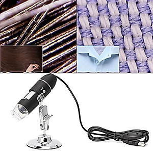 USB Digital Microscope 1600X Camera Endoscope 8LED Magnifier with Metal Stand