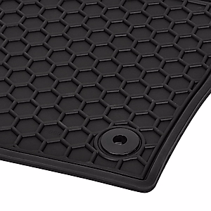 Matericuo Car Floor Mats Custom Fit for Volvo S60 2011-2018(not Inscription Models) & V60 2015-2018 Full Black Rubber Auto Liner Mats All Weather Protection Heavy Duty Odorless