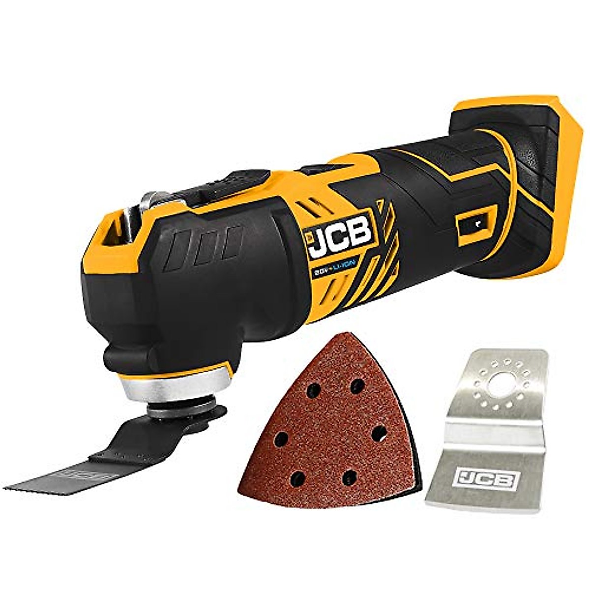 JCB Tools - JCB 20V Cordless Oscillating Power Tool - Multi Tool - No Battery - Bare Unit - For Home Improvements and Professional Use, Trimming, Plunge Cuts, Drywall, Wood, Plastic, Metal