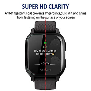 HATALKIN [6 Pack] Screen Protector Compatible with Garmin Venu Sq and Garmin Venu Sq Music Screen Protectors Smartwatch HD LiQuidSkin Film