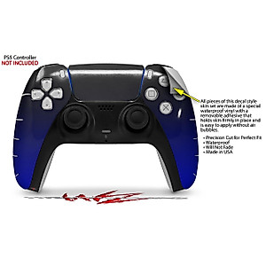 WraptorSkinz Skin Wrap compatible with Sony PS5 DualSense Controller Smooth Fades Blue Black (CONTROLLER NOT INCLUDED)