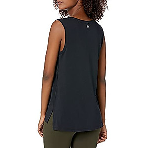 Amazon Essentials Women's Soft Cotton Standard-Fit Yoga Tank (Available in Plus Size) (Previously Core 10), Black, X-Large
