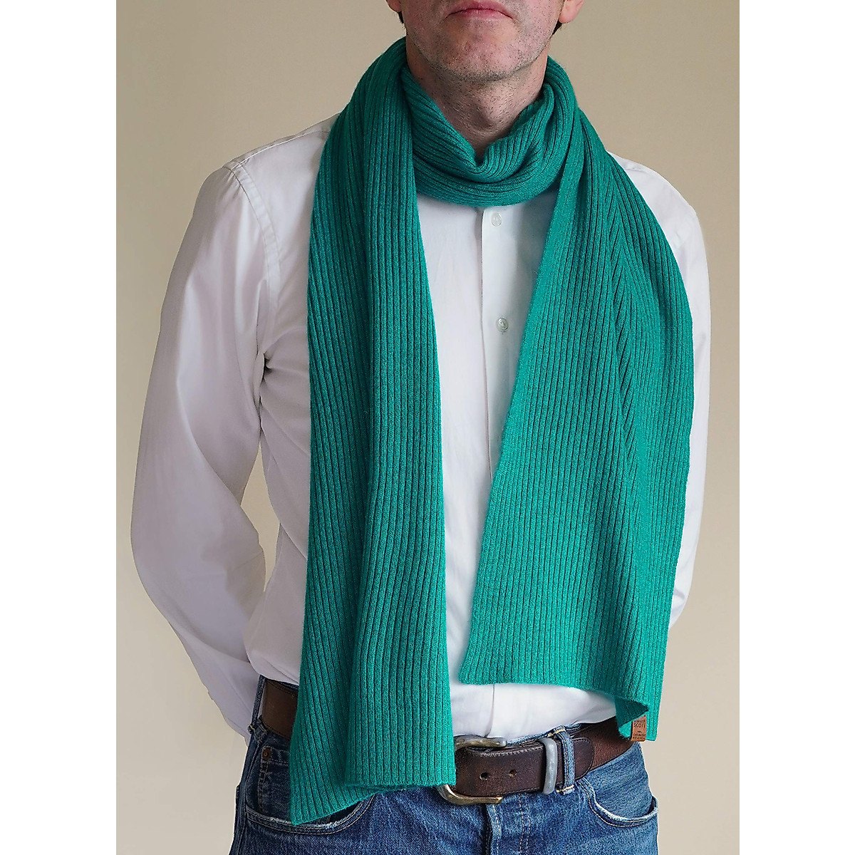 Borges & Scott Pure Cashmere Scarf - 100% Cashmere - Made in Nepal - Teal