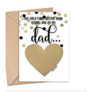 Pregnancy Scratch Off Card for Dad New Grandpa, From Son or Daughter, New Grandfather Announcement for Grandchild (Dad)