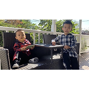 Fuermos Toddler Baby Boys Clothes Flannel Lattice Button Down Hooded Tops +Pants Boys Fall Winter Outfits(5-6T)