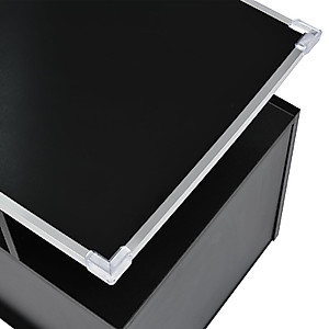 NOLLAM 76.7 "Modern TV Stand, Entertainment Center with Push to Open Doors and LED Color Changing Lights, High-Gloss Media Console for TVs Up to 80", TV Cabinet TV Table for Living Room, Black