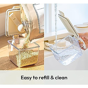 carrotez 2 Pack Airtight Spice Containers with Labels and Spoons, Food Storage Containers for Herbs, Coffee, Seasoning Organization, BPA free - White