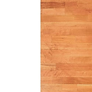 John Boos CHYKCT-BL3025-O Finger Jointed Cherry Wood Rails Kitchen Island Butcher Block Cutting Board Counter Top with Oil Finish, 30" x 25" x 1.5"