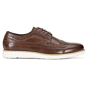 Van Heusen Men's Qwell Oxford, Brown, 9.5