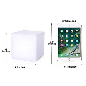 LOFTEK LED Light Cube:RGB 16 Colors Cool Cosmic Cube Lights with Remote Control, MCU Tesseract Mood Lamp, IP65 Waterproof and USB Charging Beside Desk Lamp, Perfect for Kids Nursery and Toys (4 inch)