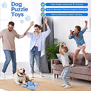 AVOAR Dog Puzzle Toys, Interactive Dog Toys for Large Medium Small Smart Dogs, Squeaky Dog Toys, Dog Enrichment Toys Dog mentally Stimulation Toys for Training, Dog Treat Chew Toy Gifts for Puppy&Cats