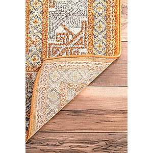 nuLOOM Vintage Lorena Tribal Runner Rug, 2' 6" x 6', Yellow