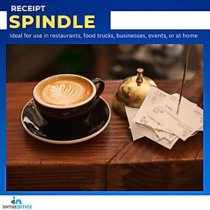 1InTheOffice Wire Receipt Spindle,Chrome Receipt Holder, 2 Pack" (Chrome)