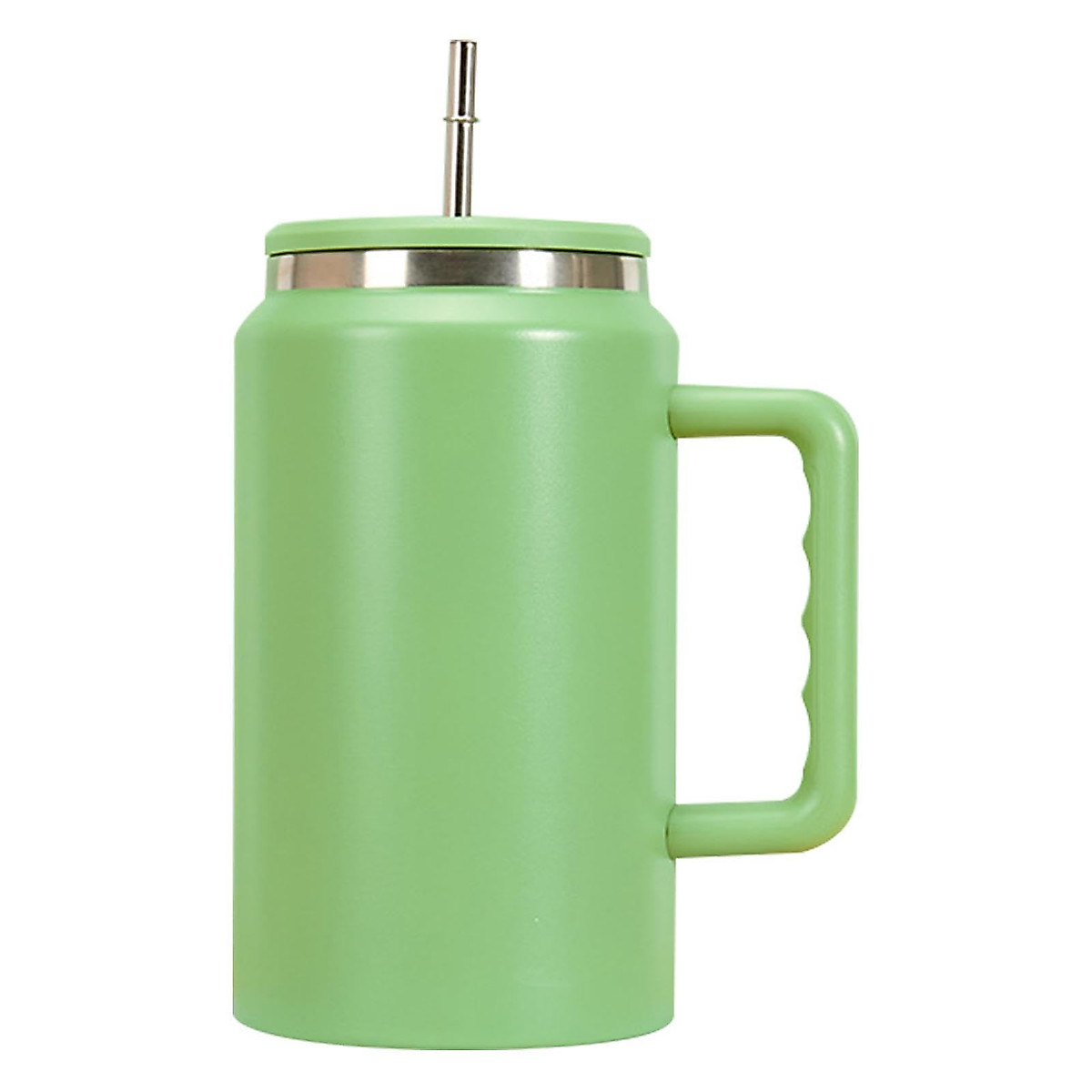 Insulated Water Mug, 50 Oz reusable tumbler, Mug with Straw Handle for High Capacity Drinks, Stainless Steel Coffee Cup with Lid Used for Cold and Hot Beverages Offices Home Travelling and Hotel